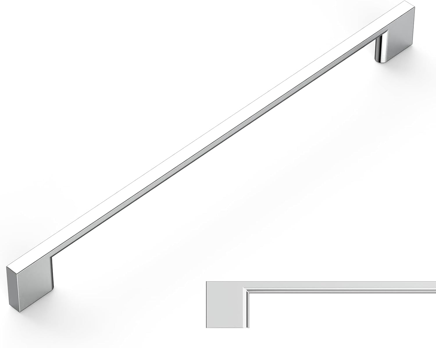 10 Pack Polished Chrome Cabinet Pulls 10 Inch Hole Centers Kitchen ...