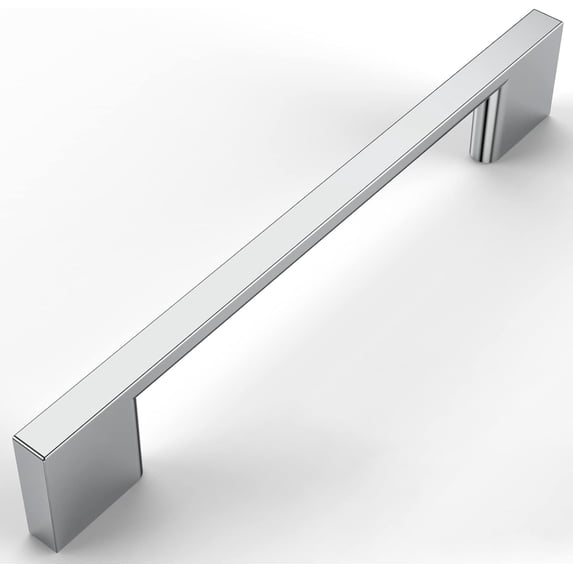 10 Pack Polished Chrome Cabinet Pulls 5 Inch Hole Centers Kitchen ...