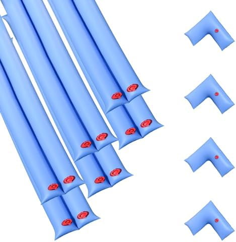 10 Pack Pool Water Bags for Pool Cover Inground, 8 Ft Double Chamber ...