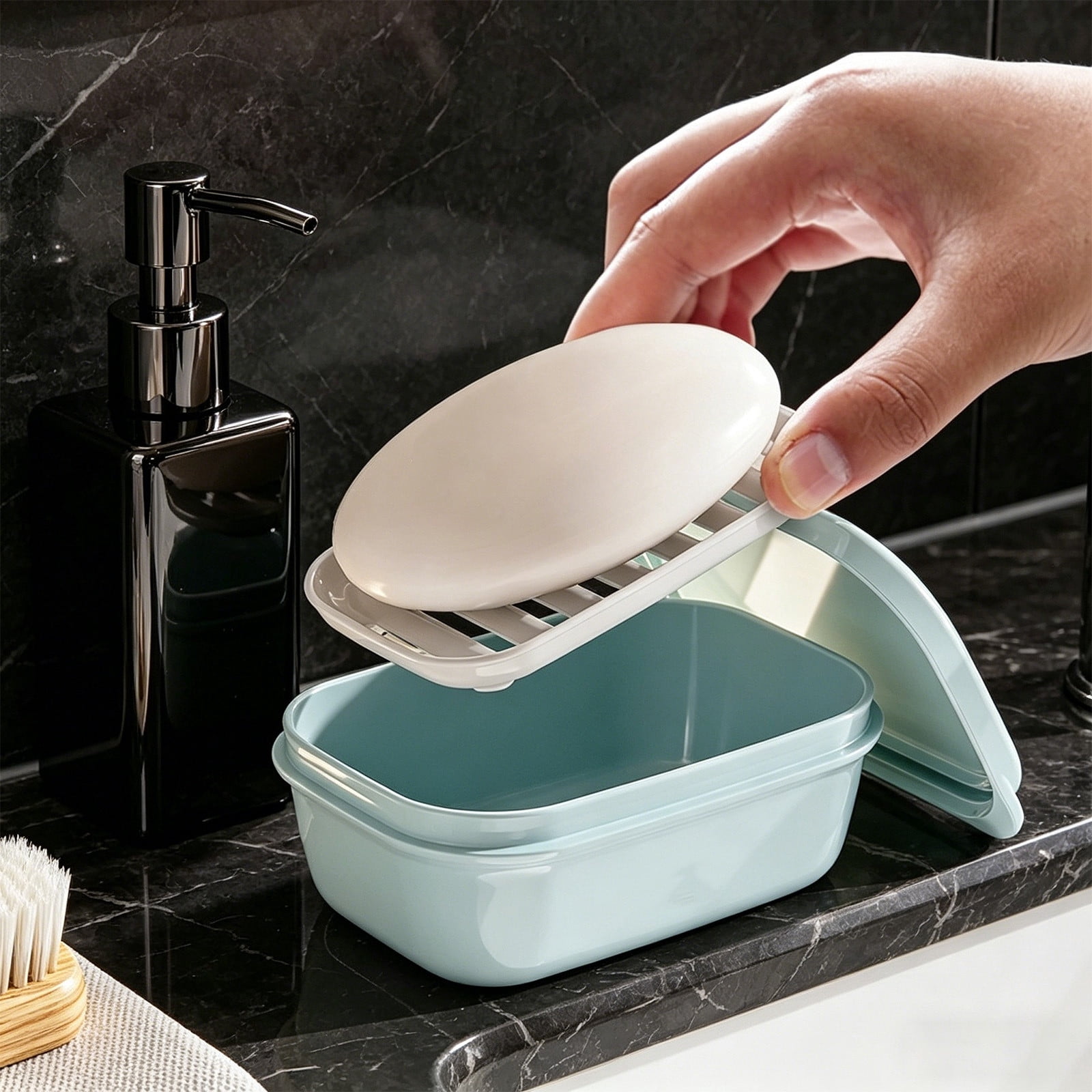 10 Pack Portable Soap Dishes With Lid Leakproof Selfs Draining Travel ...