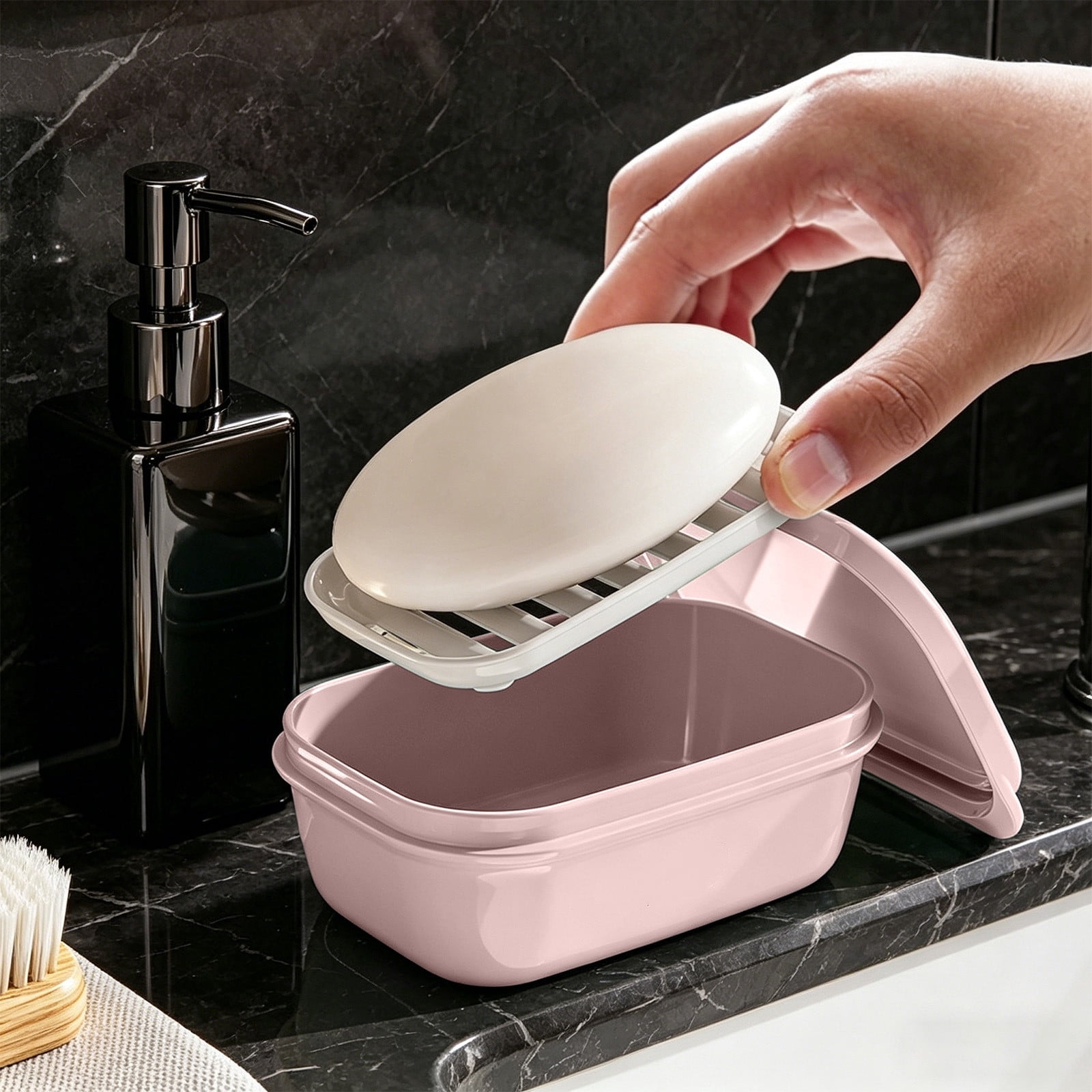 10 Pack Portable Soap Dishes With Lid Leakproof Selfs Draining Travel ...