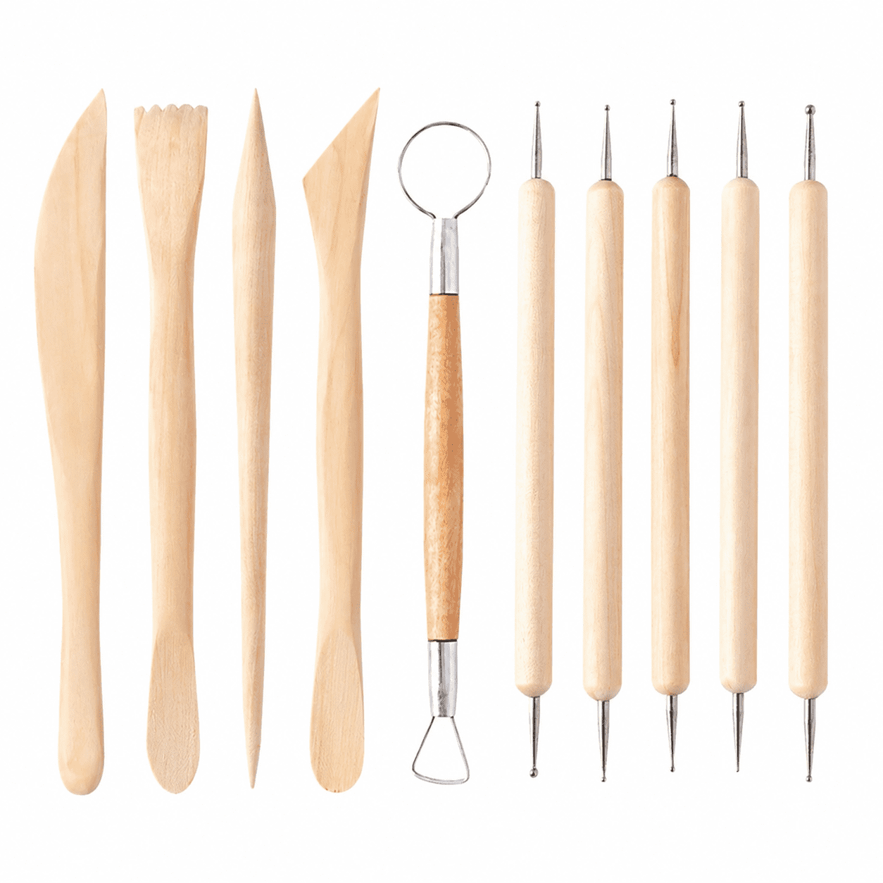 10 Pack Pottery Carving Tools, Multi-Tip Sculpting Kit for DIY Ceramic ...