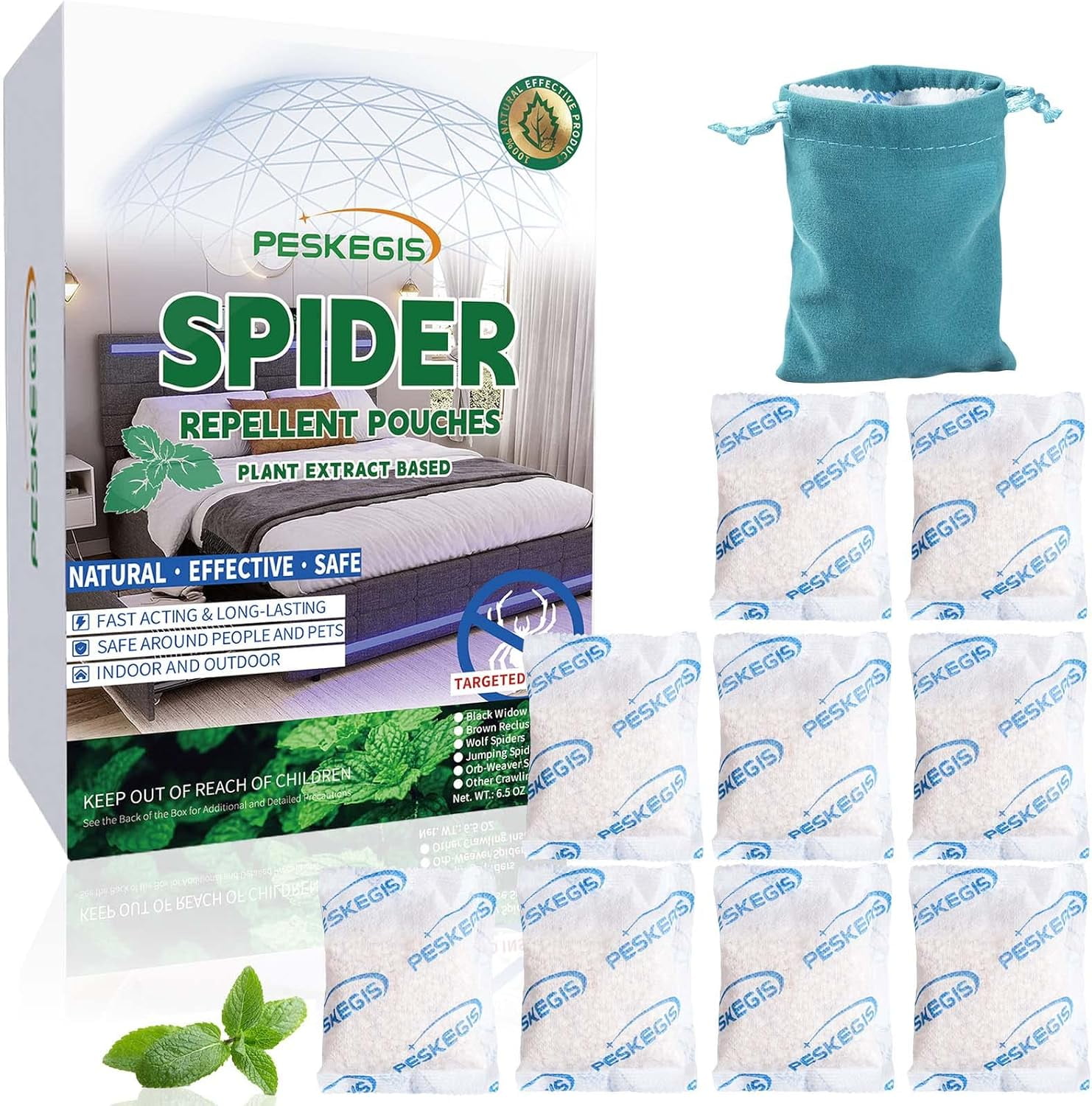 10 Pack Powerful Spider lent Indoor for House Garage Long-Term Spiders ...