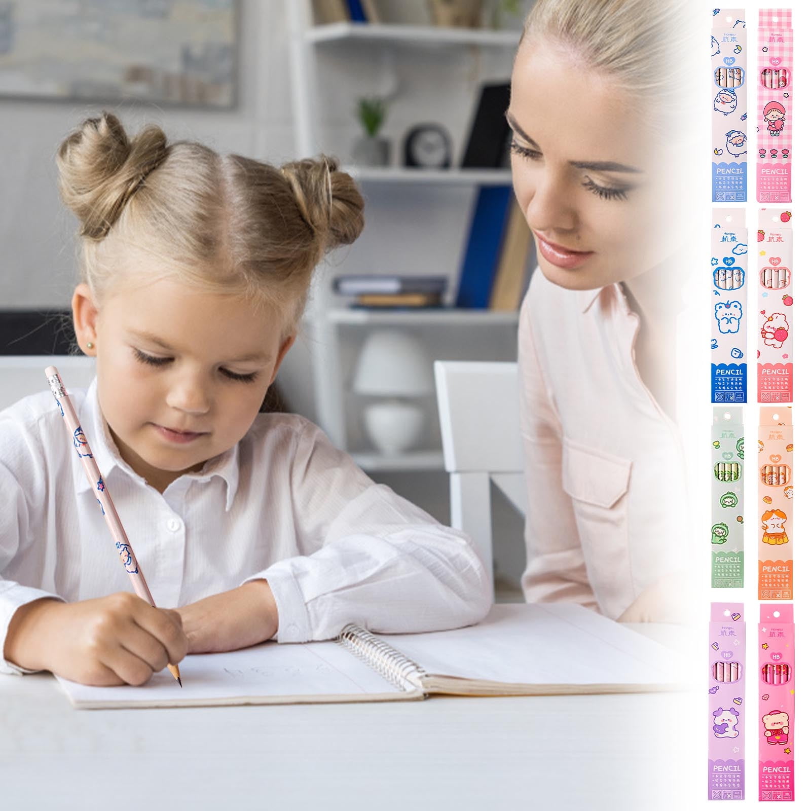 10-Pack Pre-Sharpened Wooden Pencils Graphite Sketching Drawing Writing ...