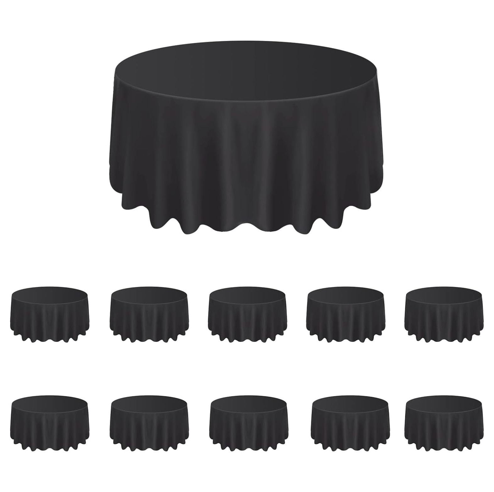 10 Pack Premium 120" Round Polyester Tablecloth for Wedding/Party ...