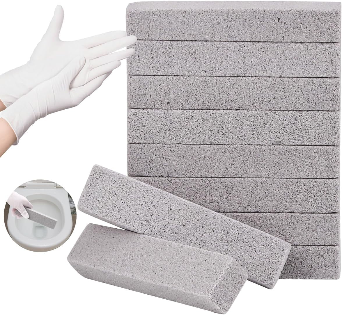 10-Pack Pumice Stone for Toilet, Bathtub, Sink Cleaning, Heavy-Duty ...