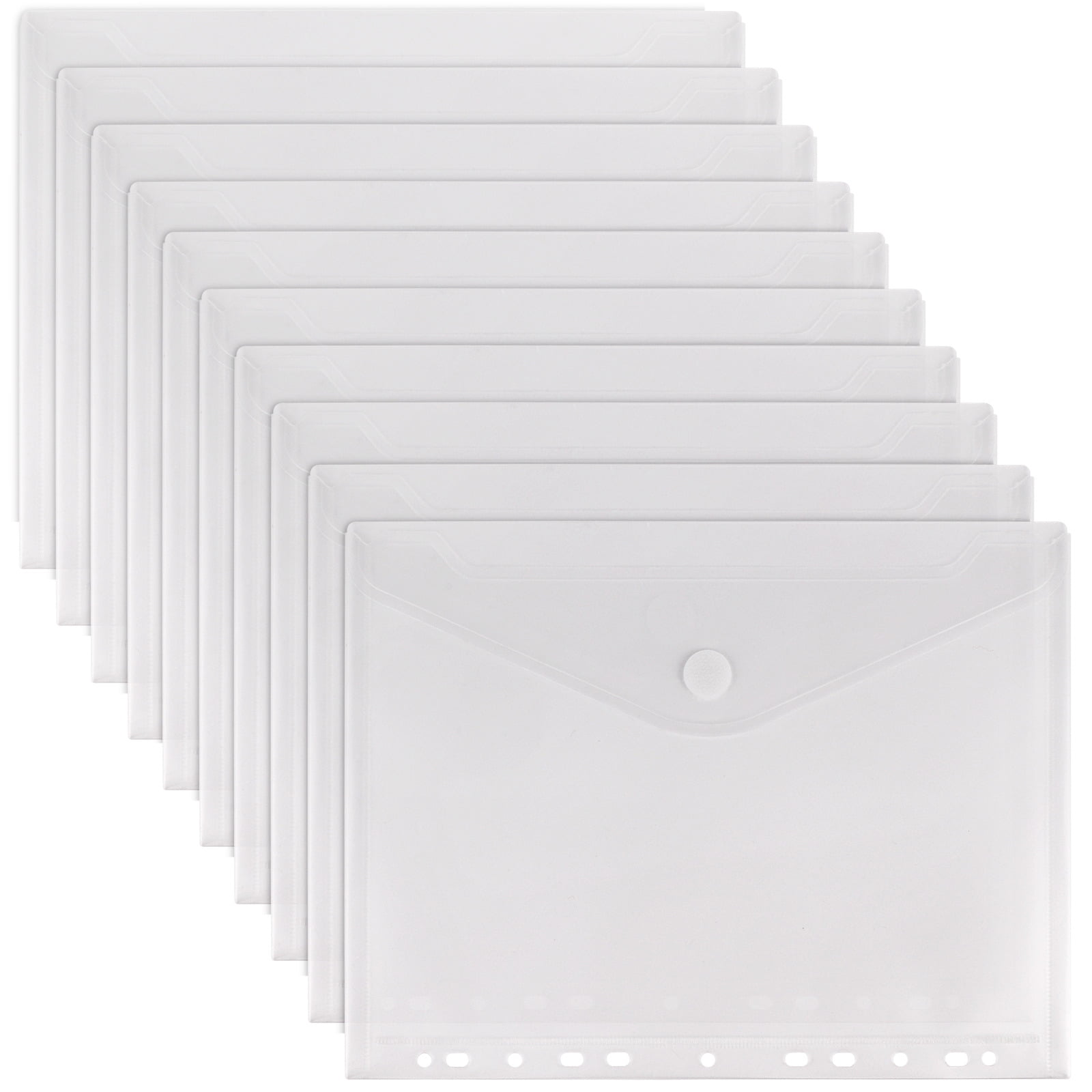 Hepihool A4 Plastic File Folders, White, 10 Pack - Walmart.com