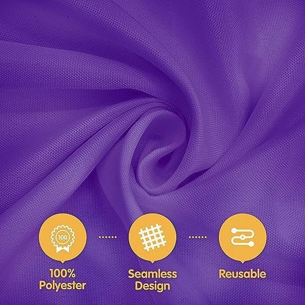 10 Pack Purple Tablecloths for 8 Foot Rectangle Tables 60 x 126 Inch ...