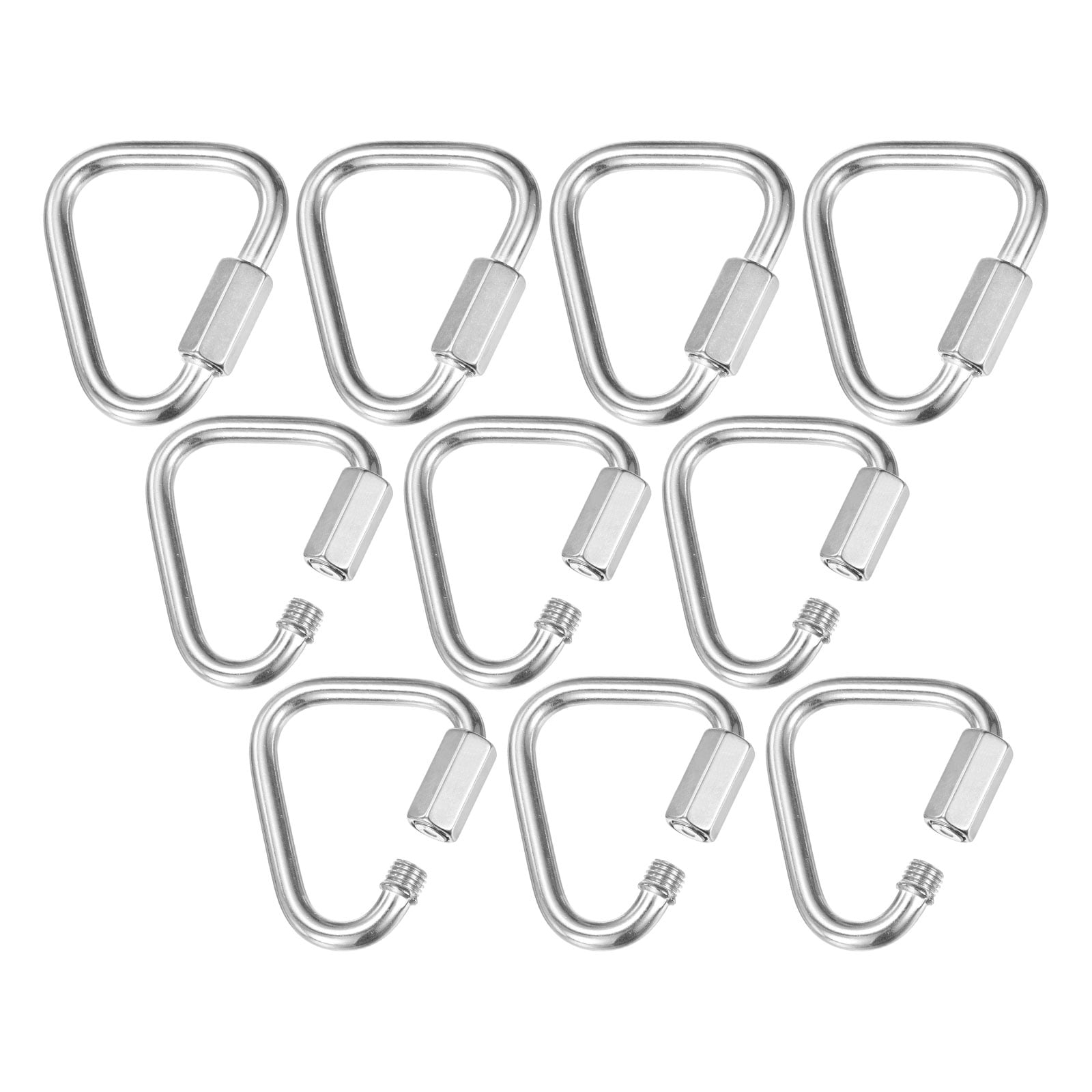 10-Pack Quick Chain Link Connector, M6 1/4" 304 Stainless Steel ...