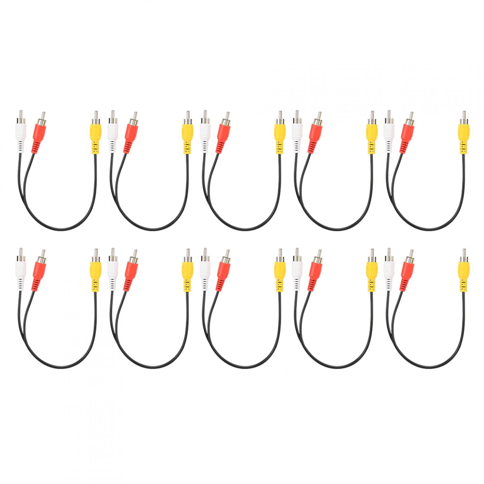 10-Pack RCA Male to Dual RCA Male Audio Adapter - Ensuring Structural ...