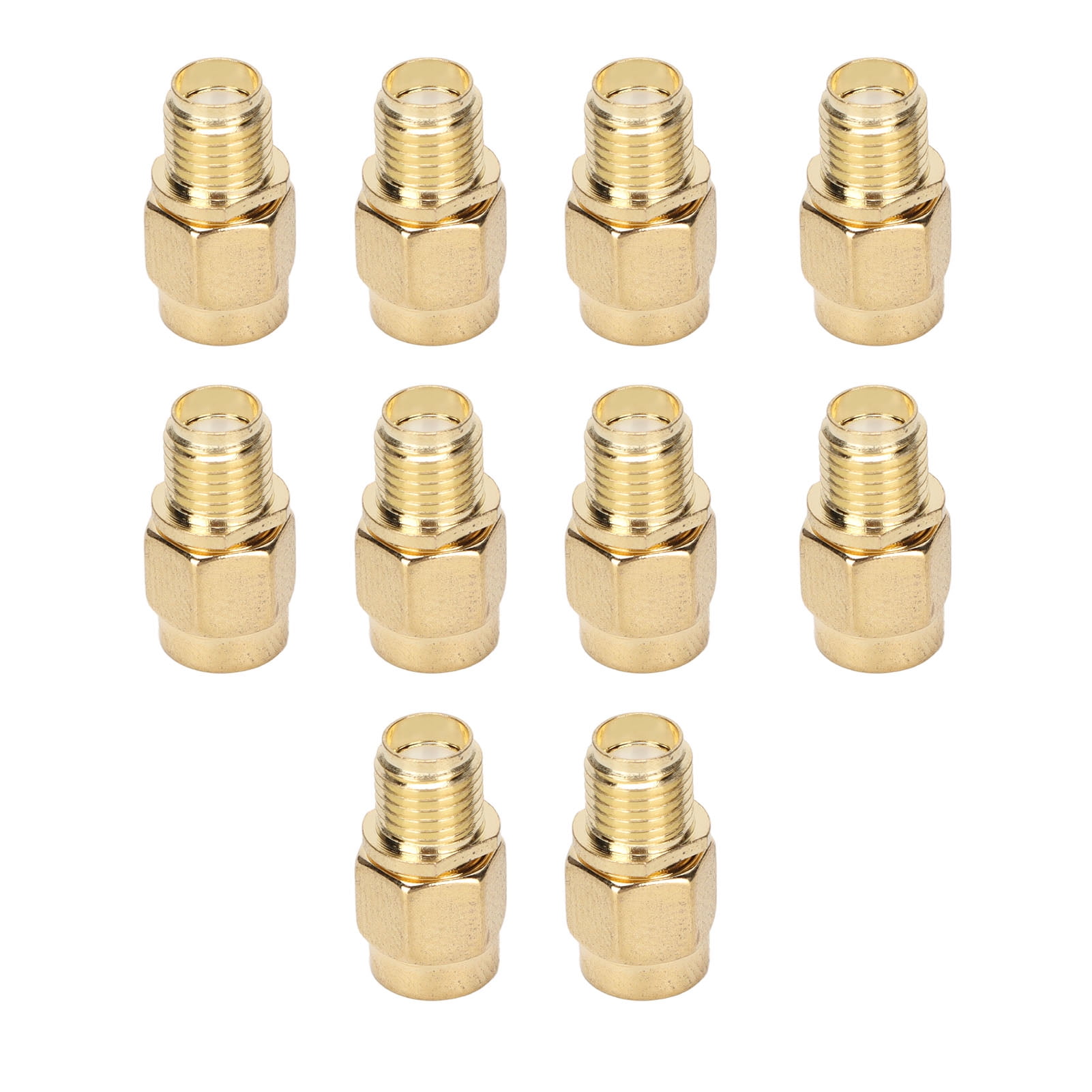 10 Pack RF Coaxial Cable Adapter Set - SMA Female to RPSMA Female Coax ...