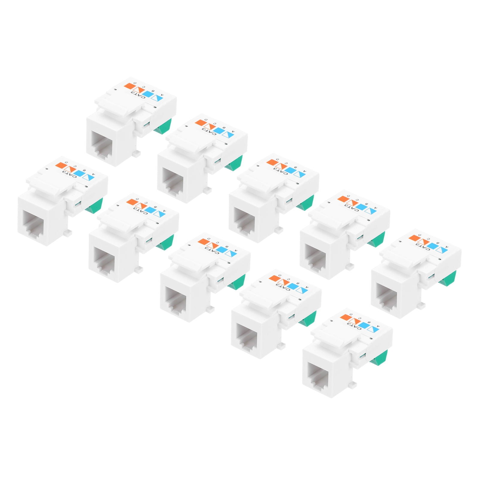 10 Pack RJ11 Cat 3 Telephone Jacks, Cat3 Coupler Jack with Screw ...