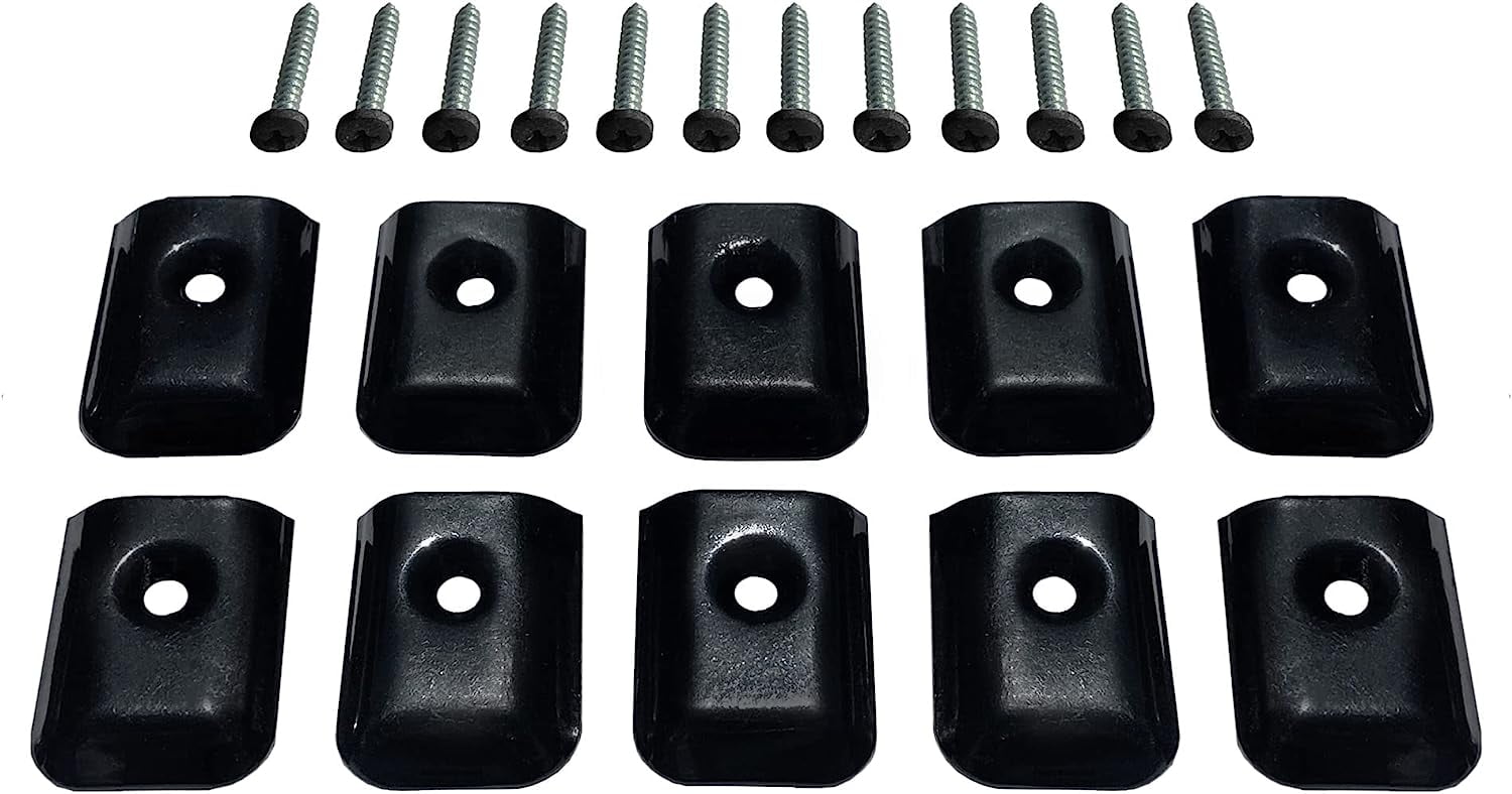 10 Pack RV Camper Trailer Aluminum Extrusion Black Flat End Cap for ...