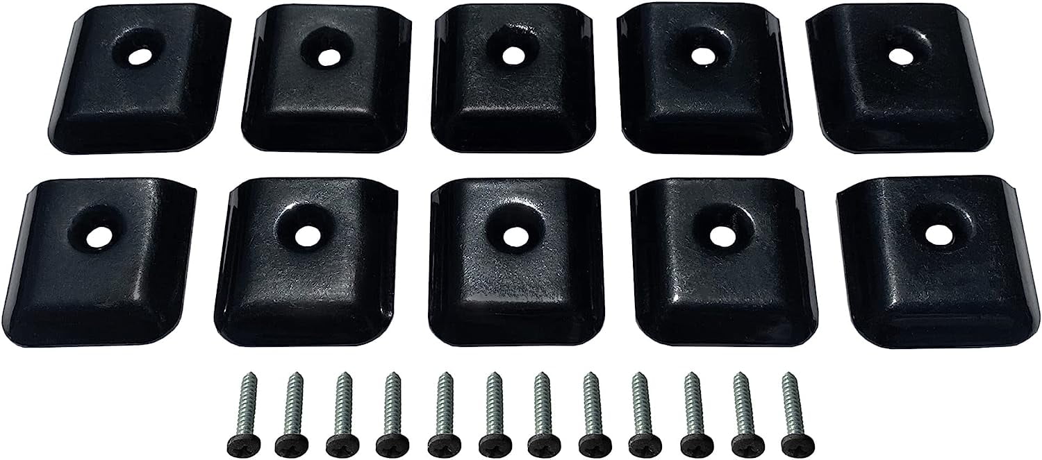 10 Pack RV Camper Trailer Aluminum Extrusion Black Flat End Cap for ...