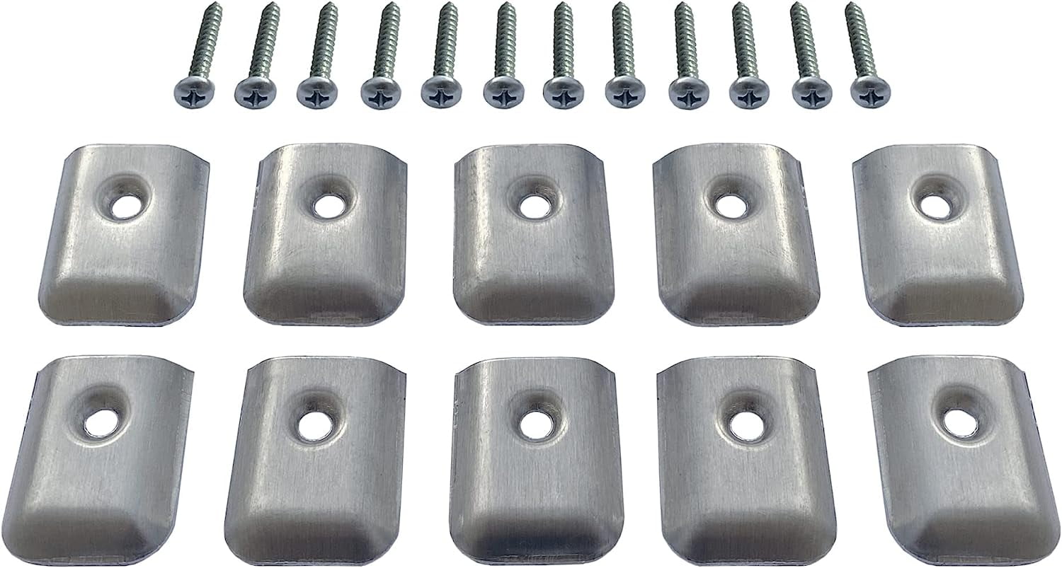 10 Pack RV Camper Trailer Aluminum Extrusion Flat End Cap for Vinyl ...