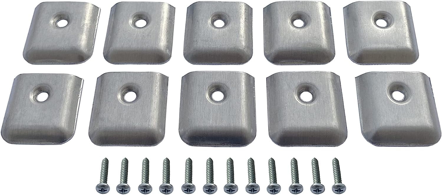 10 Pack RV Camper Trailer Aluminum Extrusion Flat End Cap for Vinyl ...
