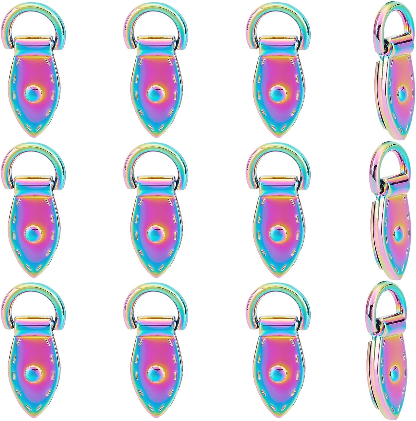 10 Pack Rainbow Metal Bag Side Clip Buckle Purse Suspension Clasp ...