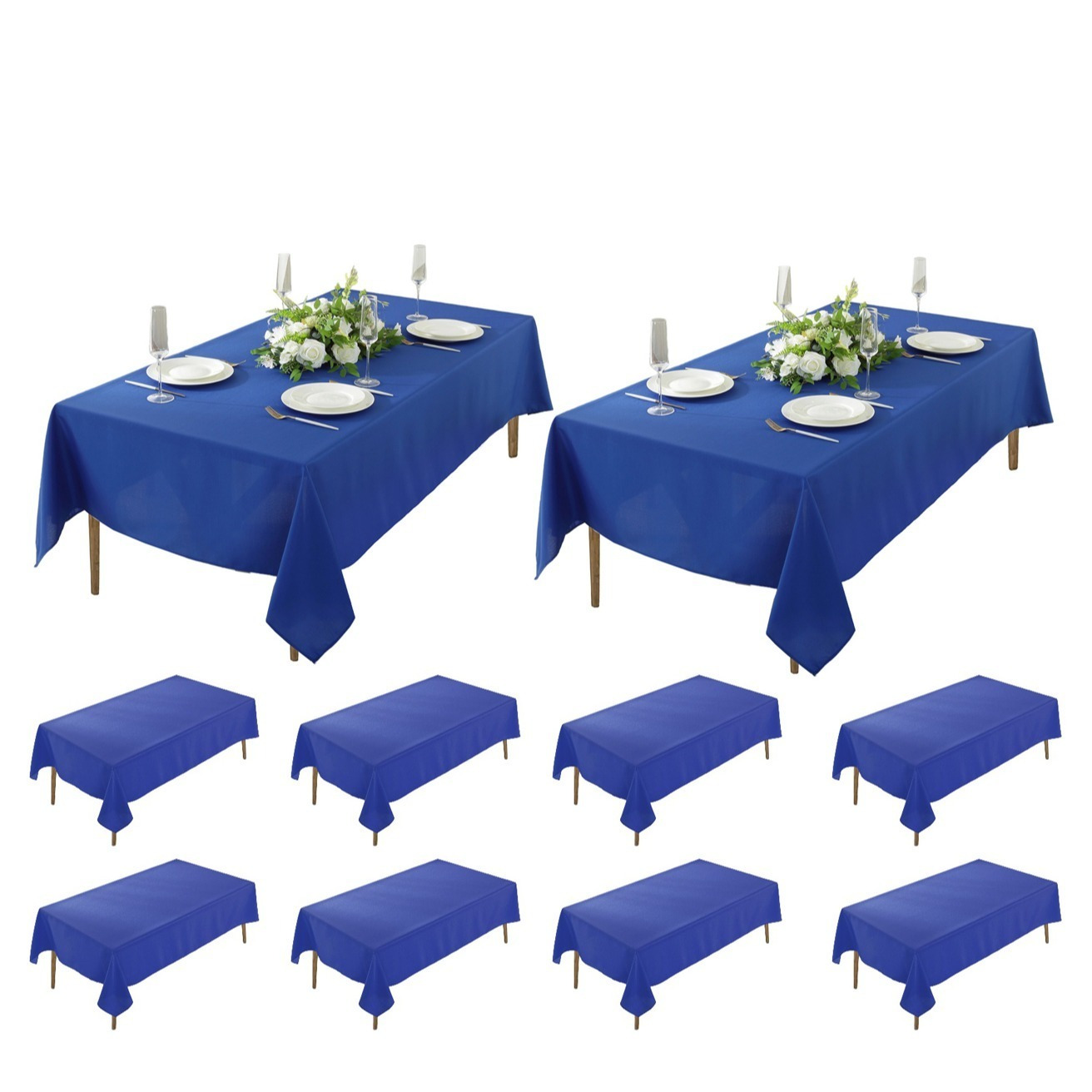 10 Pack Rectangle Tablecloth, Rectangle Premium Tablecloth, Polyester ...