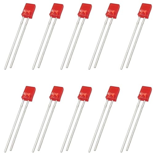 10 Pack Red Rectangular LEDs, Diffused Lens (5mm x 2mm x 7mm) - Walmart.com