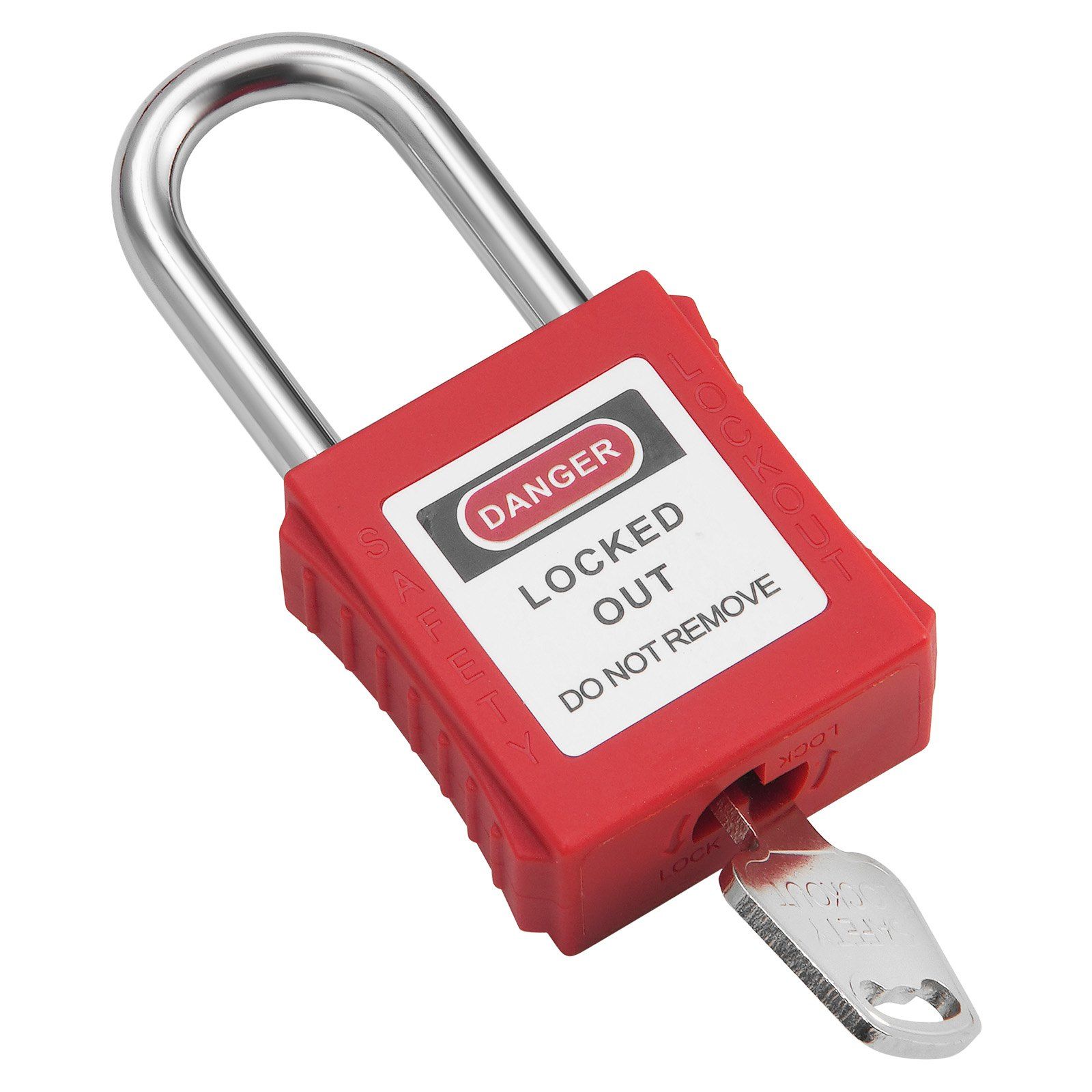 10-Pack Red Safety Lockout Padlocks - 2 Keys Each, OSHA Compliant for Electrical LOTO Kits ...