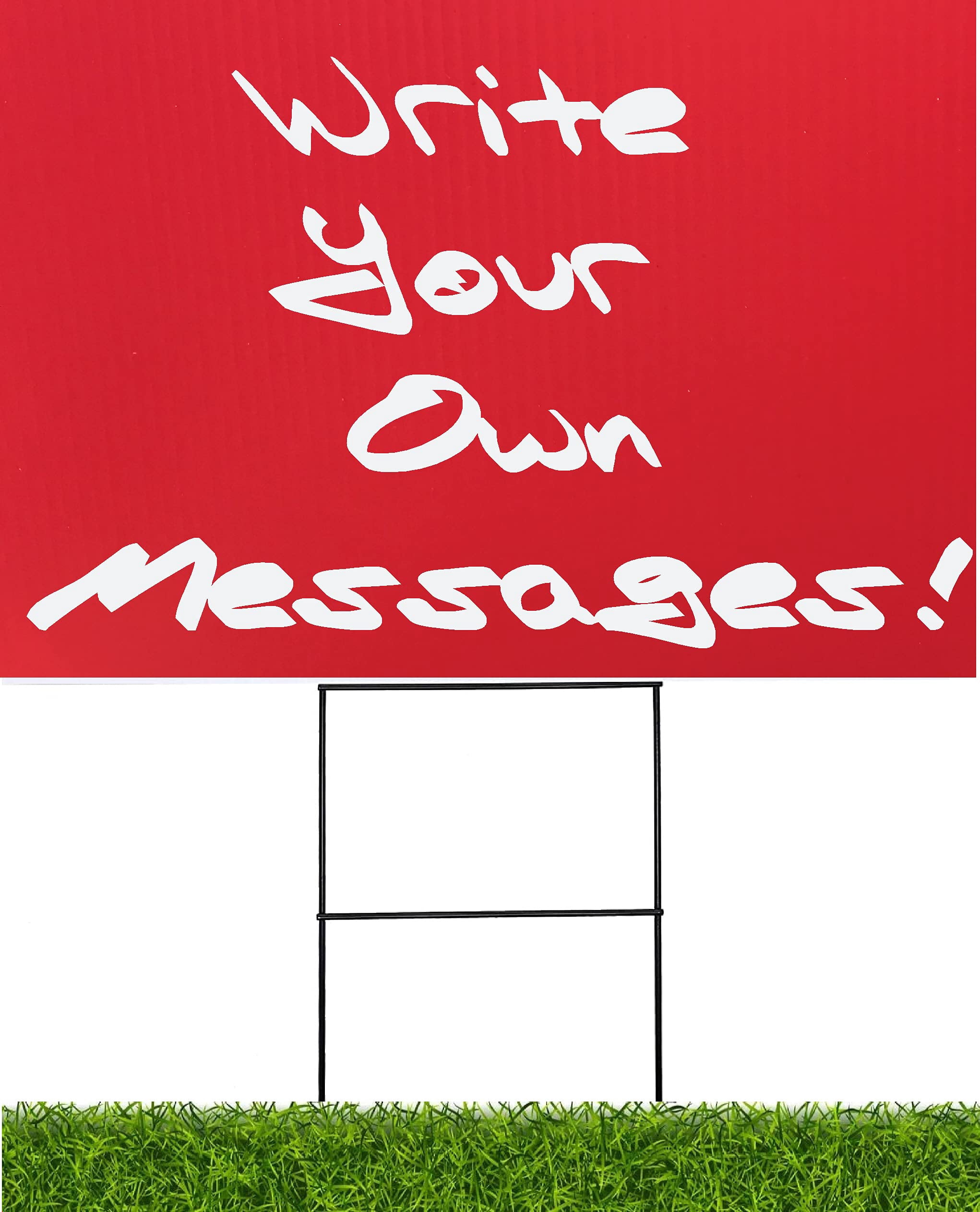 10 Pack Red Signs Blank Board 18''x24'' x 4 mm Corrugated Plastic & 10 ...
