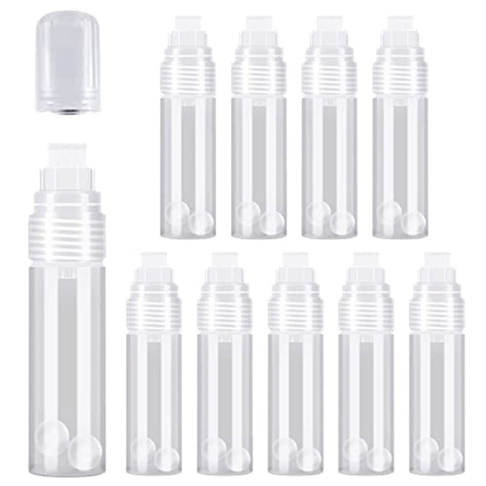 10 Pack Refillable Acrylic Paint Markers 15mm Empty Clear White Marker ...