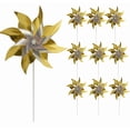 10 Pack Reflective Pinwheels with Stakes, Sparkly Garden Pinwheel ...