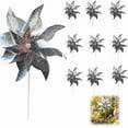 10 Pack Reflective Pinwheels with Stakes, Sparkly Garden Pinwheel ...