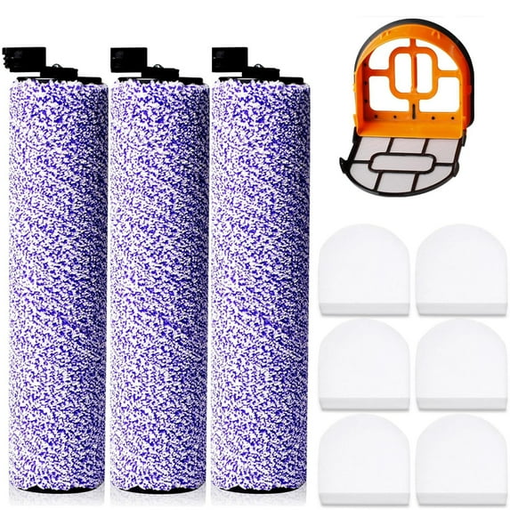 10 Pack Replacement Roller Brush and Foam Filters Kit Compatible with ...