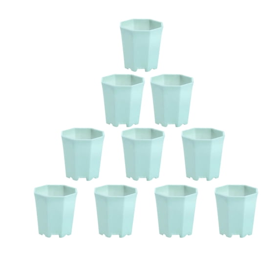 10 Pack Resin Succulent Flower Pots, Mini Decorative Planters for Desk ...