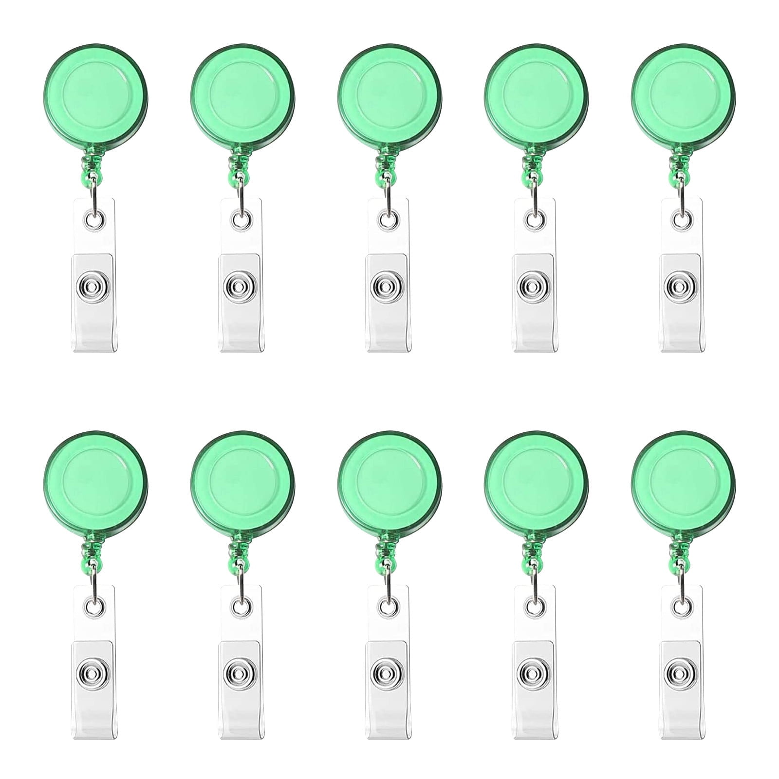 10-Pack Retractable Badge Holders with 10 Colors, Scroll ID Card Clip ...