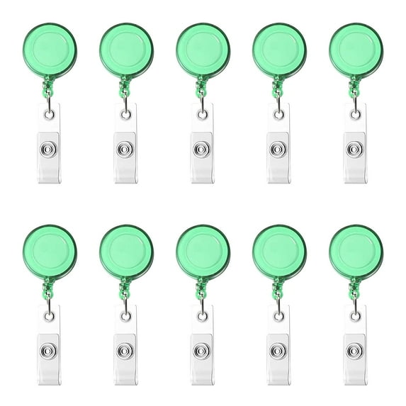 10-Pack Retractable Badge Holders with 10 Colors, Scroll ID Card Clip ...