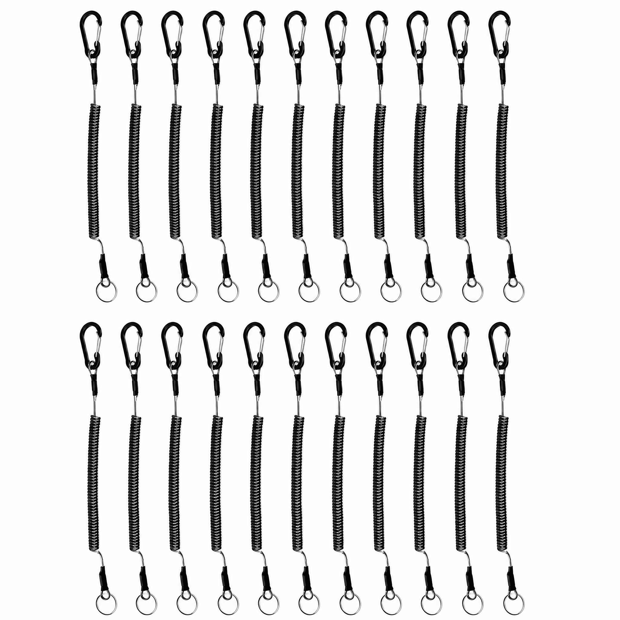 10 Pack Retractable Coiled Tool Lanyards, Durable Anti-Lost Tether ...