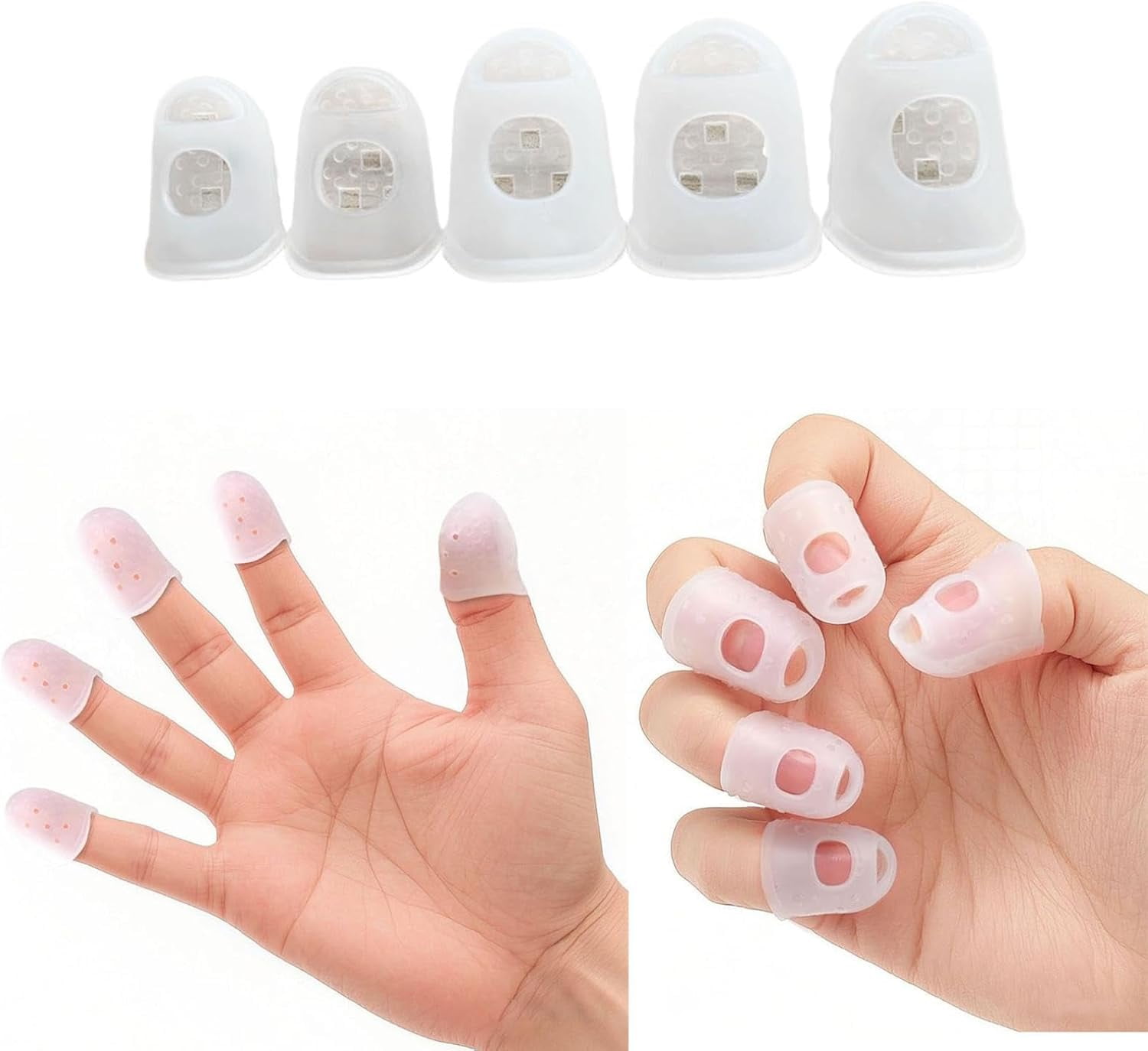 10-Pack Reusable Silicone Finger Guards for Kids â Stop Nail Biting ...
