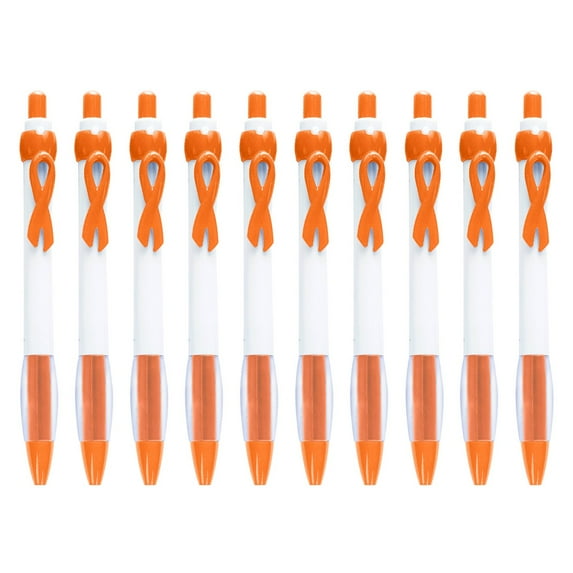 10-Pack Ribbon Retractable Gel Pens - Breast Cancer Awareness Ribbon ...