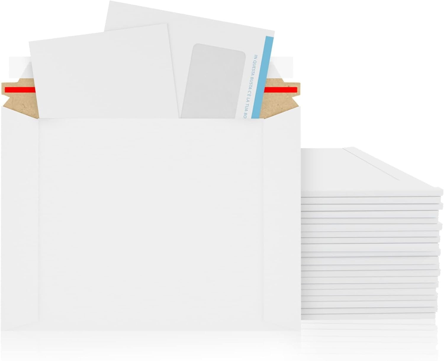 10 Pack Rigid 12.5 x 9.5 Paperboard mailers, opening on longest side ...