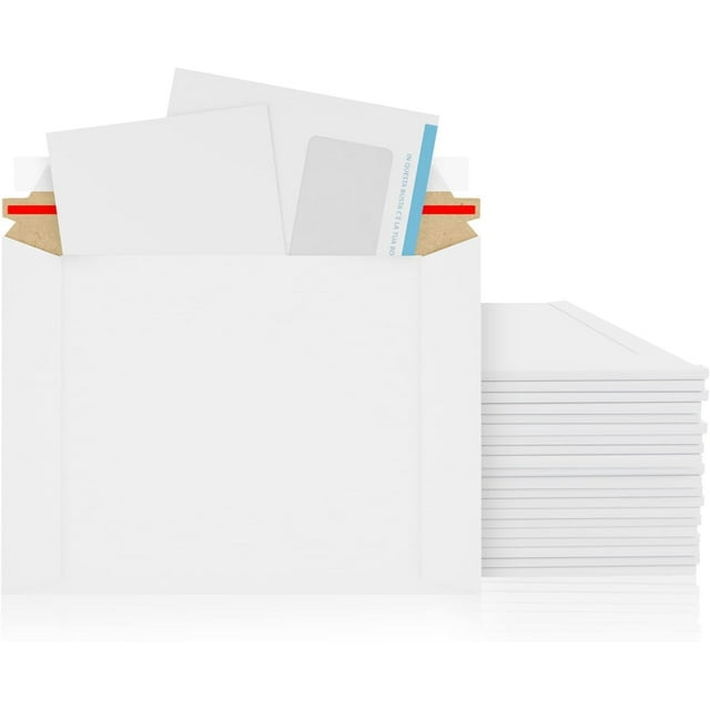 10 Pack Rigid 12.5 x 9.5 Paperboard mailers, opening on longest side ...