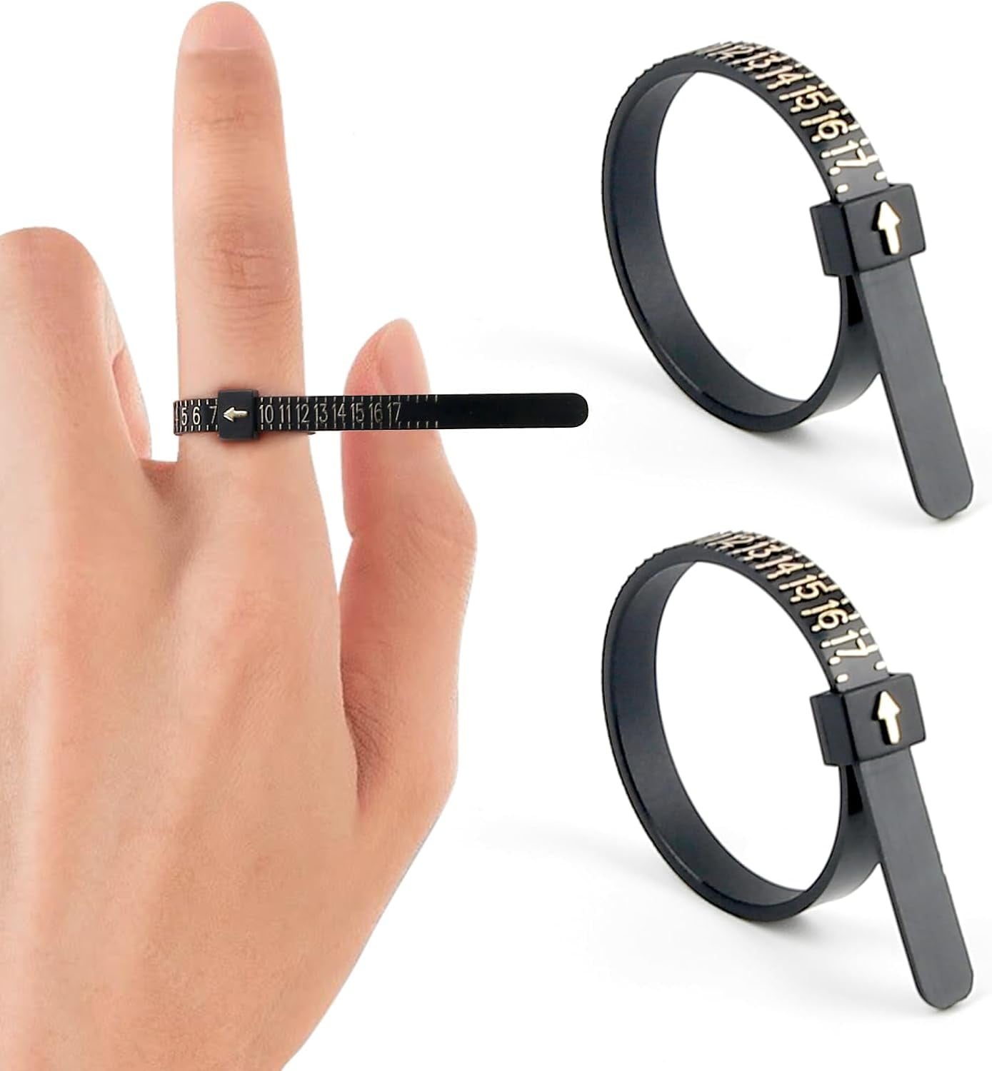 10 Pack Ring Sizers, Finger Size Gauge Measuring Tool Jewelry Sizing ...