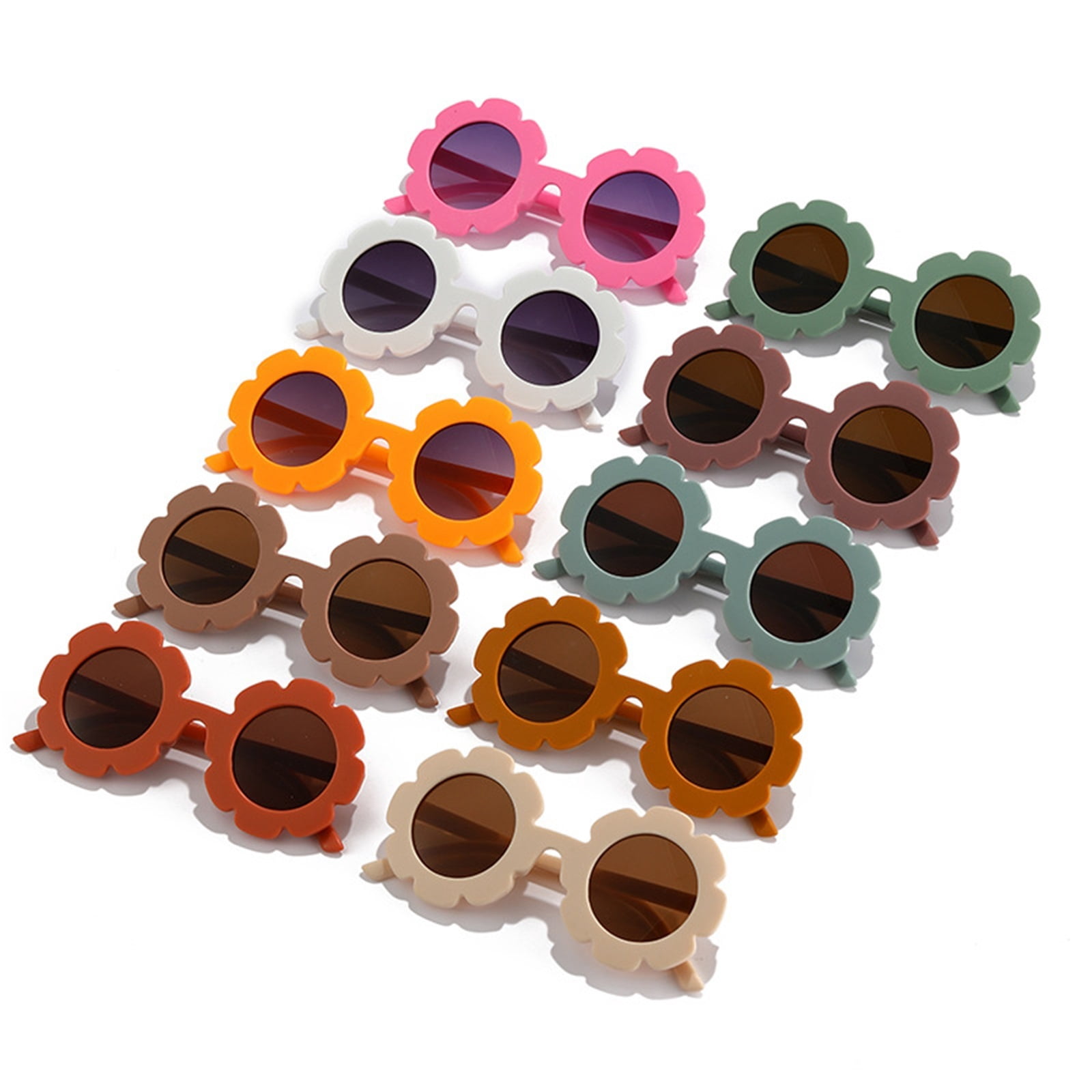 10 Pack Round Flower Sunglasses Set, Outdoor Kids Sunglasses Kit ...