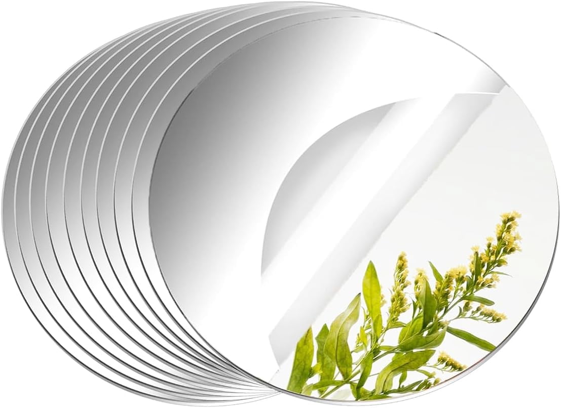 10 Pack Round Mirrors for Centerpieces, 10inch Circle Mirror ...