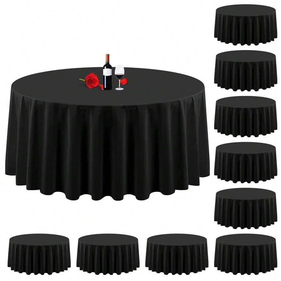 10 Pack Round Tablecloth Round Tablecloth 90 Inch Round Table Cloth ...
