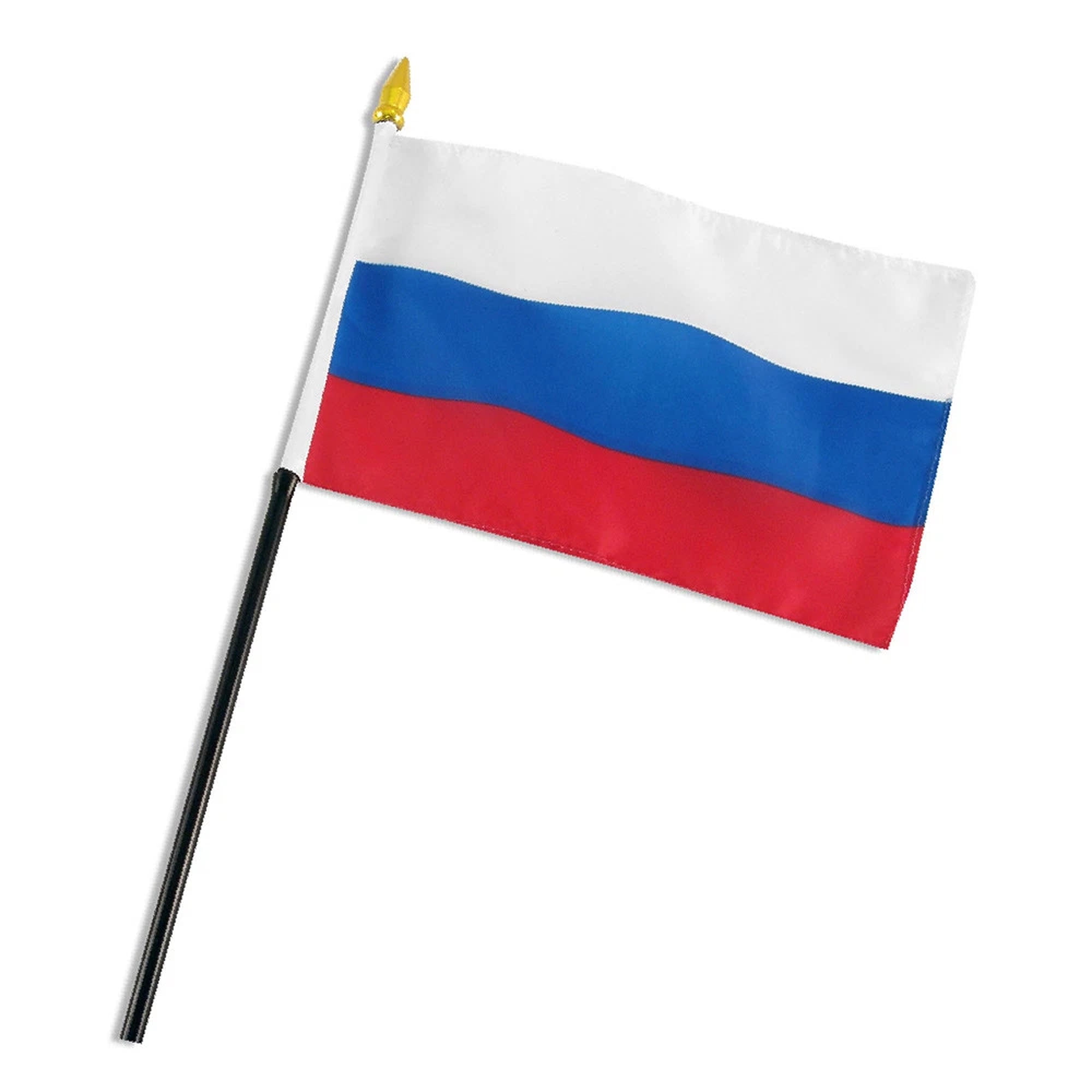 10 Pack Russia Russian Flag 4"x6" Desk Set Table Stick (Super Polyester ...