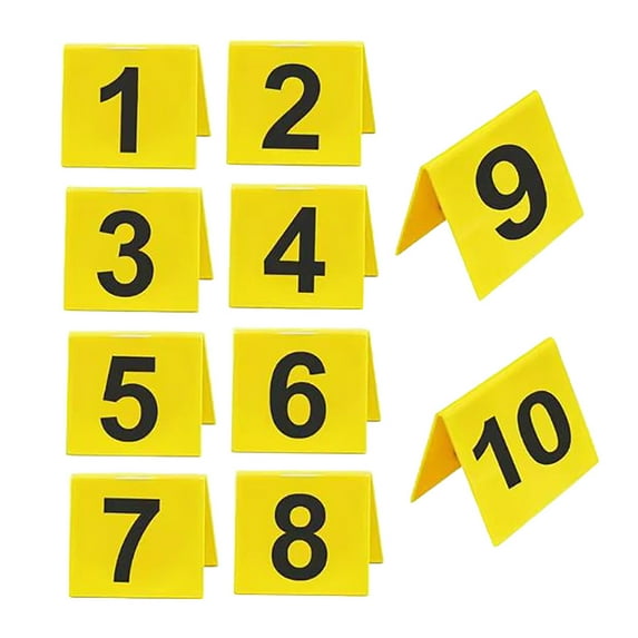 10 Pack Scene Evidence Marker Tents with Printed Numbers 1 Through 10 ...