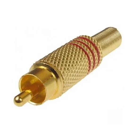 10-Pack Screw-On Strain Relief Rca Male Plug Audio Connectors (Cr24 ...