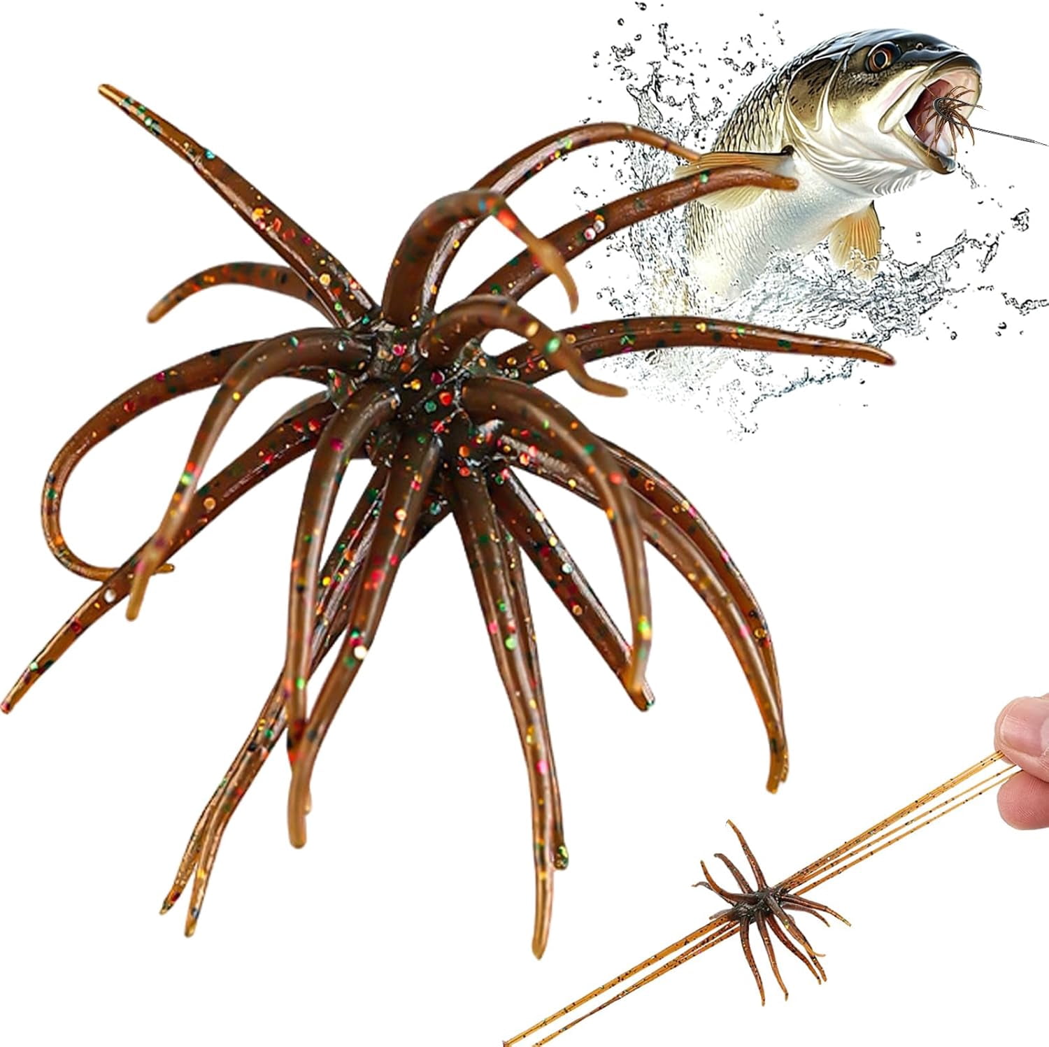 10 Pack Sea Urchin Dice Fishing Lure – Soft Plastic Creature Bait for ...