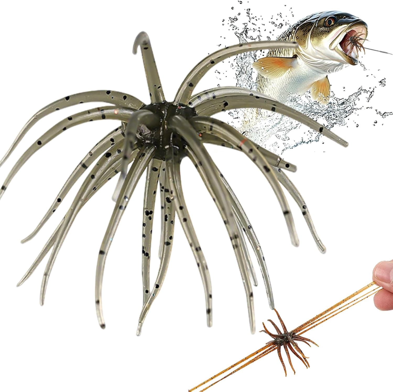10 Pack Sea Urchin Dice Fishing Lure – Soft Plastic Creature Bait for ...