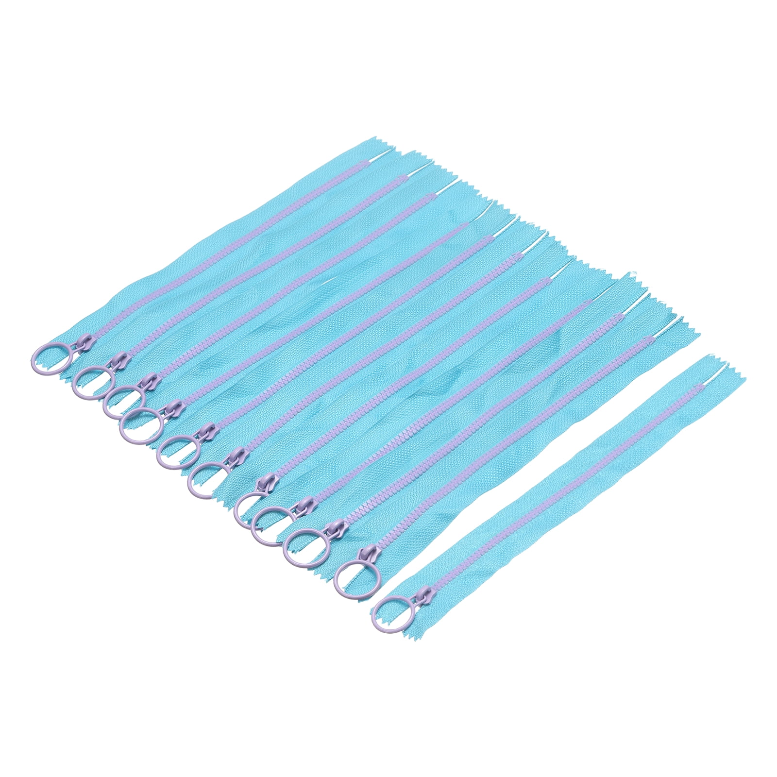 10 Pack Separating Jacket Zippers with #3 Lifting Ring Pulls, 15 Inch ...