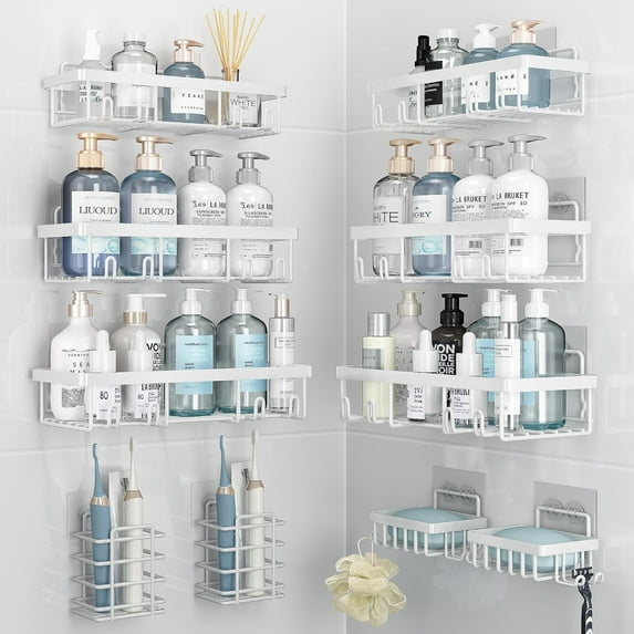 10 Pack Shower Caddy Organizer Rack Shelf for Inside Shower, Self ...
