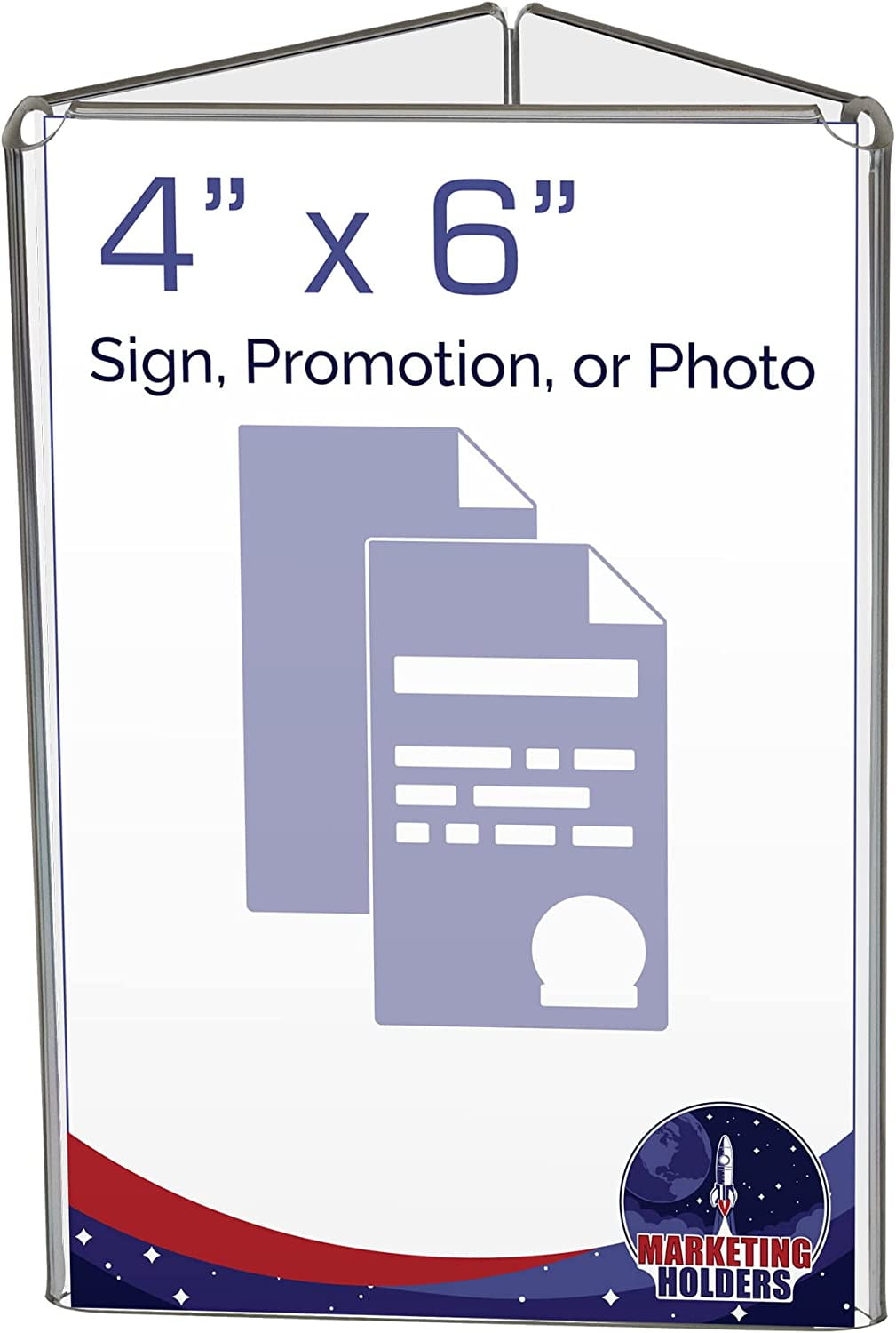 10 Pack Sign Holder Multi Sided 4 x 6 Inch Clear Acrylic Counter ...