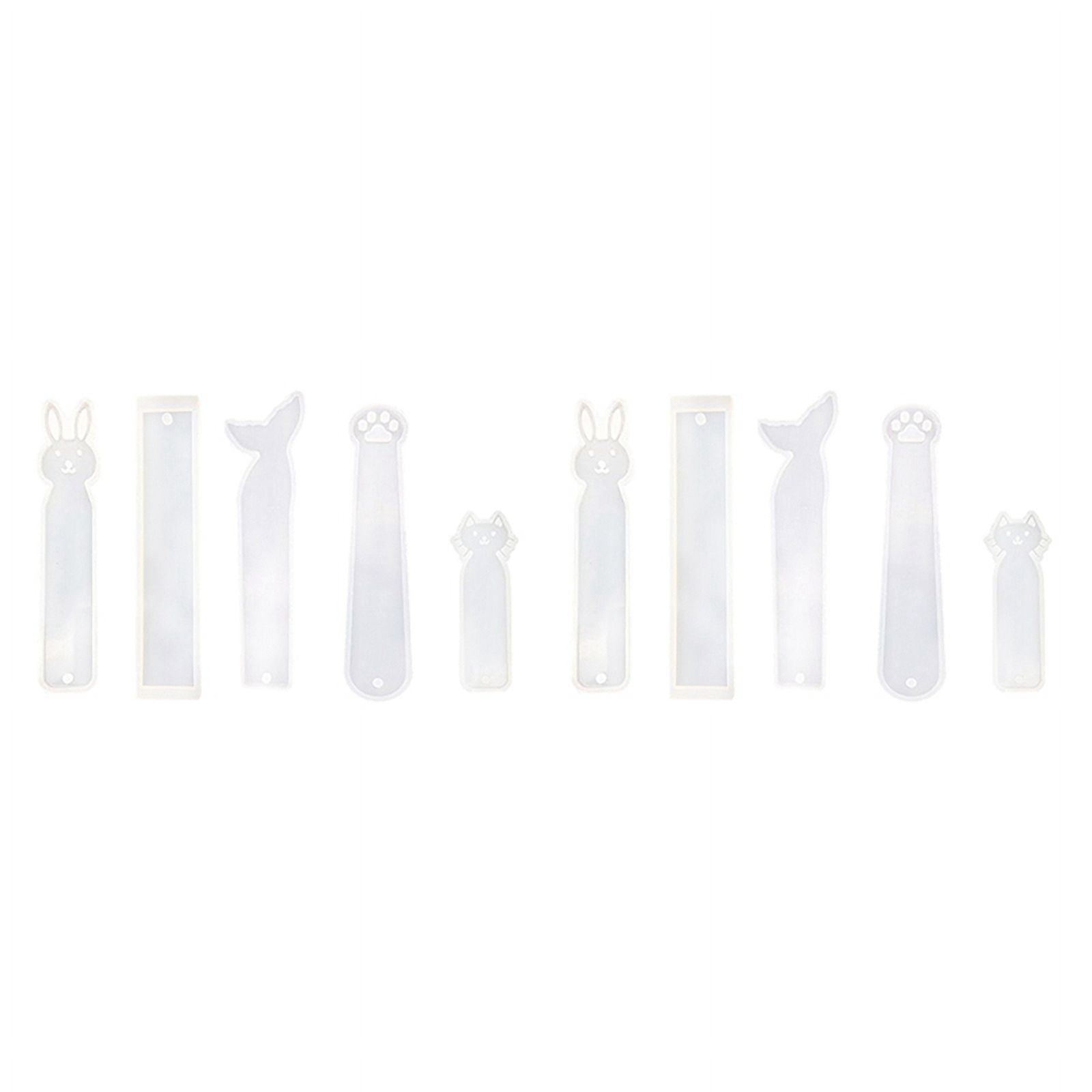10 Pack Silicone Bookmark Mold DIY Bookmark Casting Mould Making Epoxy ...